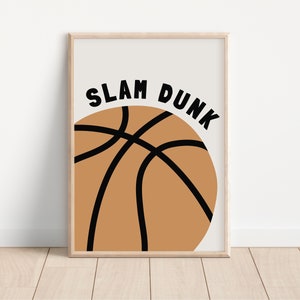 Slam Dunk Personalized Basketball Gallery Wall Set of 3 Downloadable ...