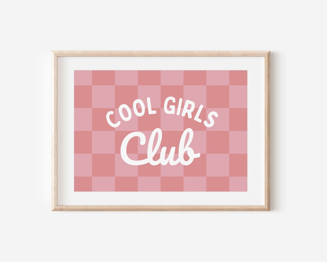 Pink Cool Girls Club Downloadable Print, Modern Nursery Decor, Siblings ...