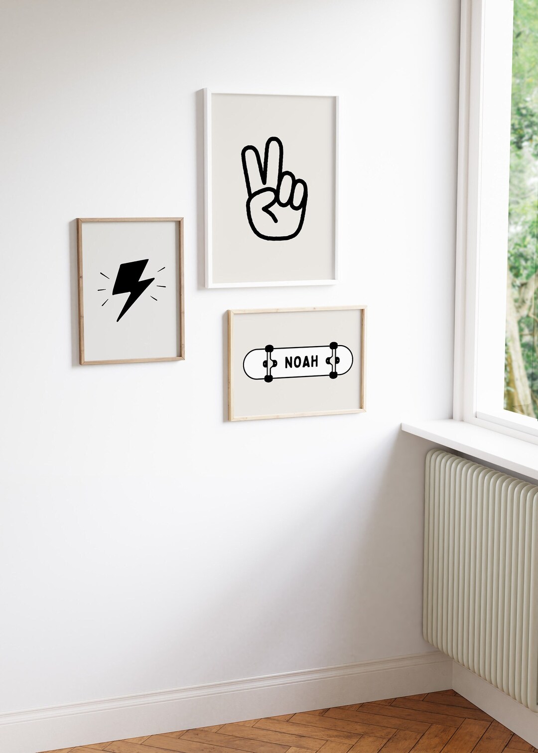 Personalized Name Skateboard Gallery Wall Set of 3 Downloadable Prints ...