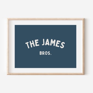 Personalized Name Brother Downloadable Print, Sibling Wall Art, Bros ...