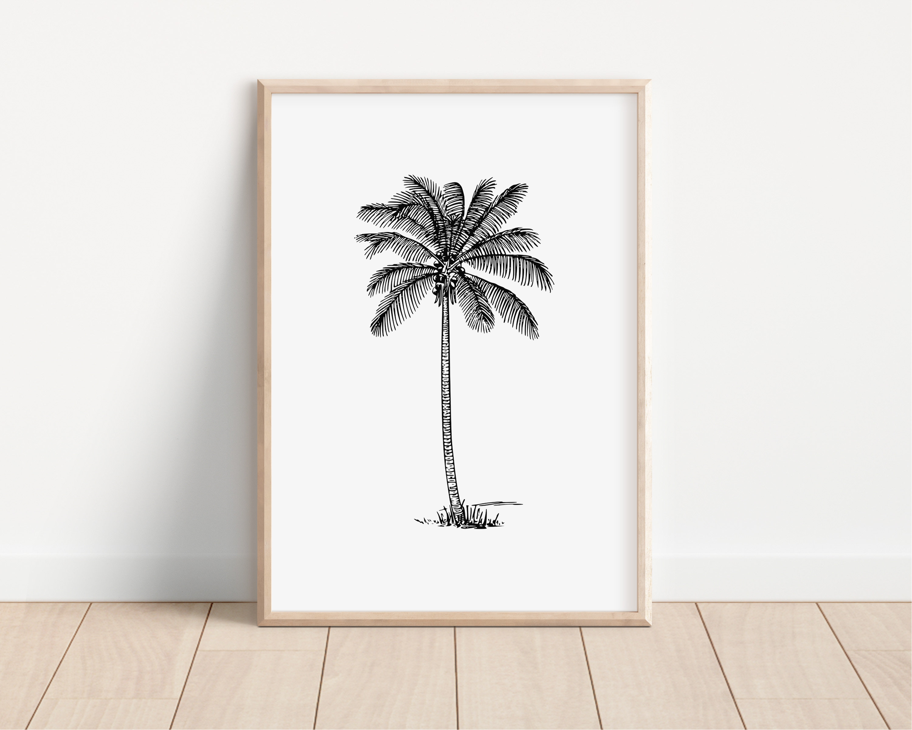 Line Art Palm Tree Downloadable Print Surf Nursery Decor - Etsy