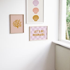 Mermaid Shell Downloadable Print, Girl Nursery Decor, Under the Sea ...