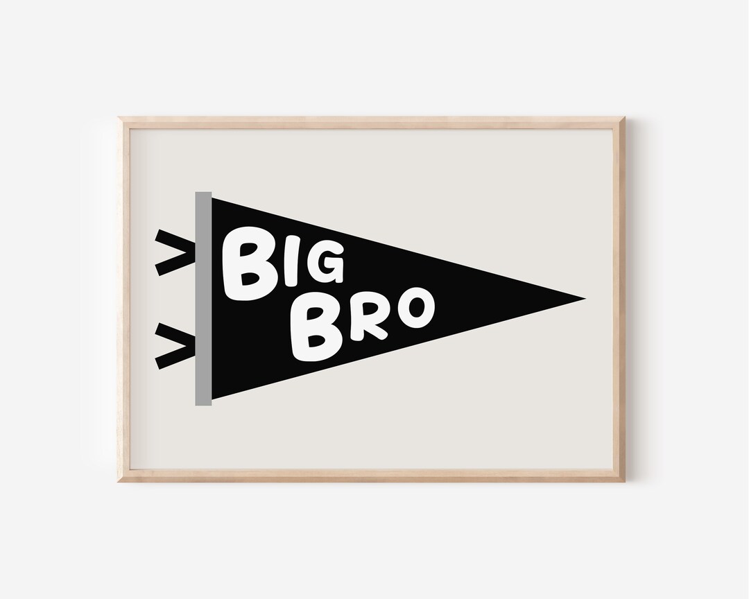 Big Bro Flag Downloadable Print, Brother Nursery Decor, Kids Room ...