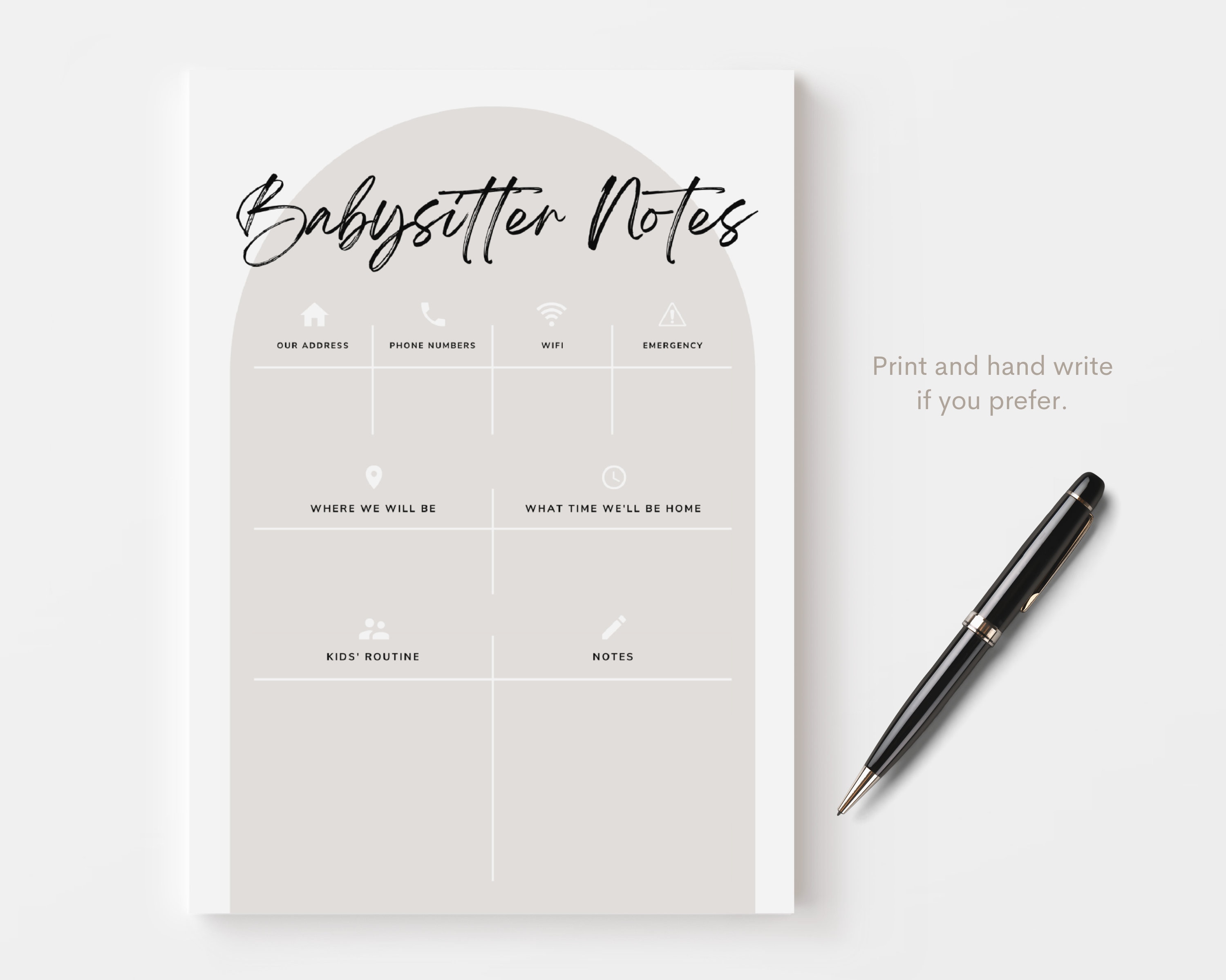Editable Baby & Toddler Schedule Babysitter Notes Template - Etsy