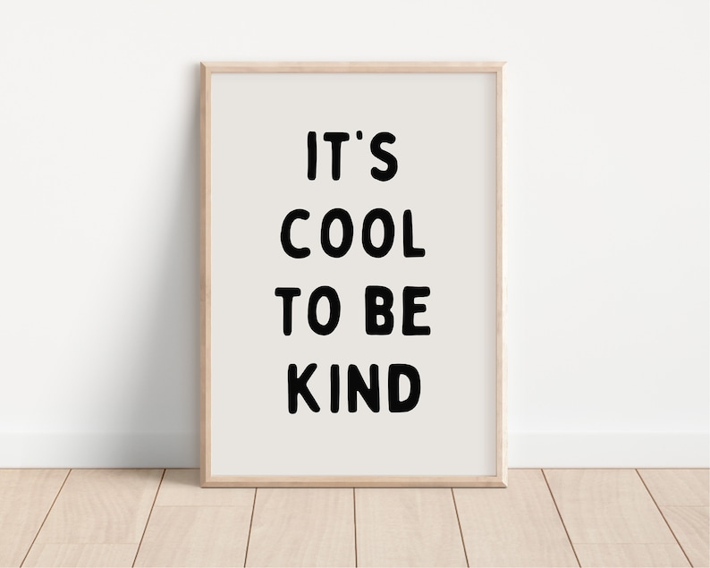 It's Cool to Be Kind Downloadable Print Boy Nursery - Etsy