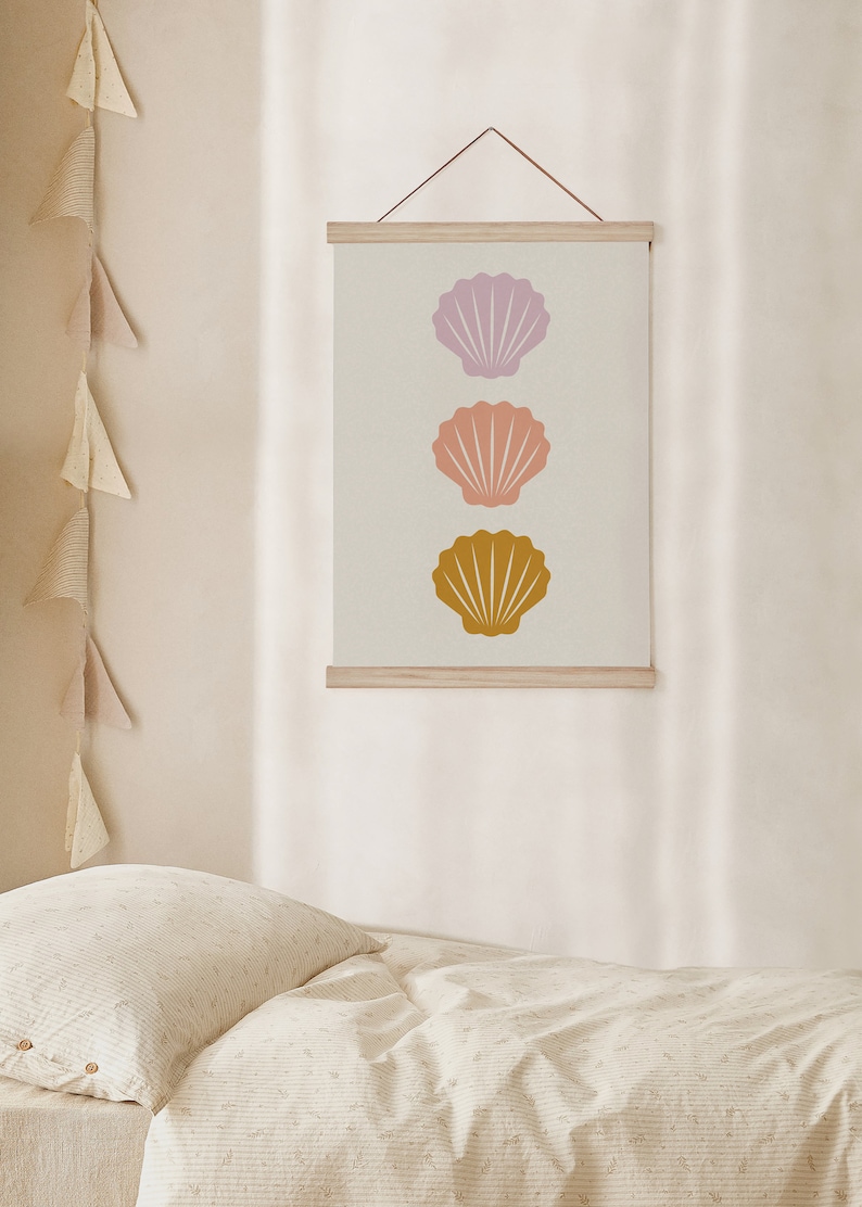 Mermaid Shell Downloadable Print Girl Nursery Decor Under - Etsy