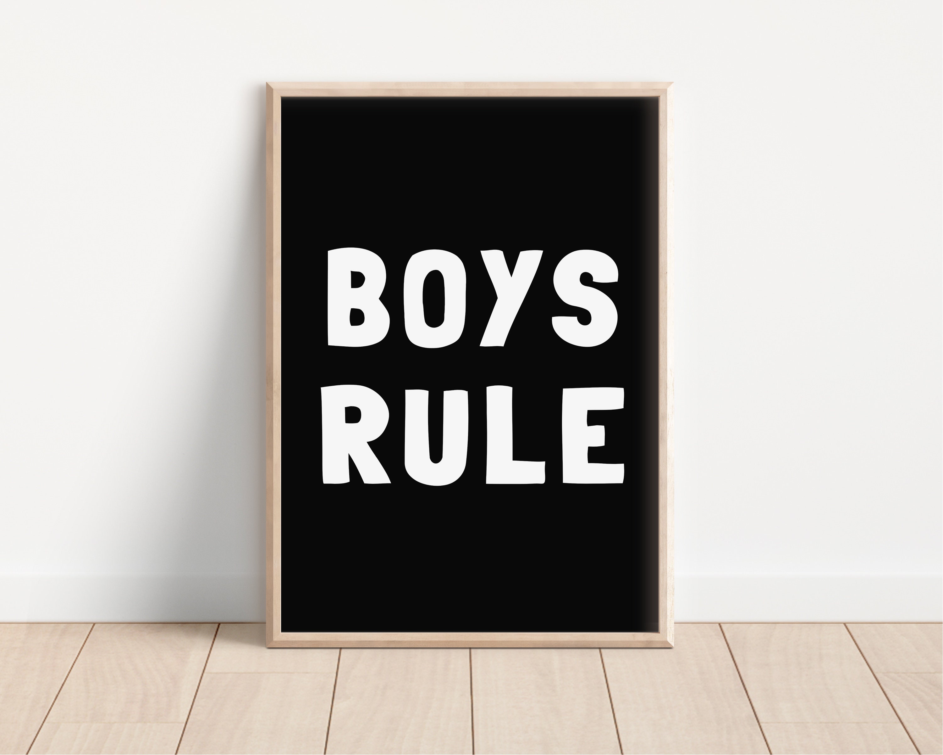 Boys Rule Dude Lightning Peace Gallery Wall Set of 3 Downloadable ...