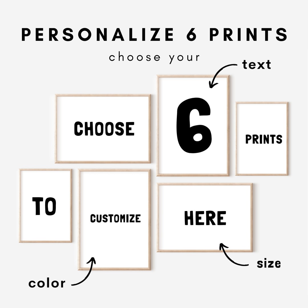Custom Color or Text Gallery Set - Customize the Color or Text of an ...