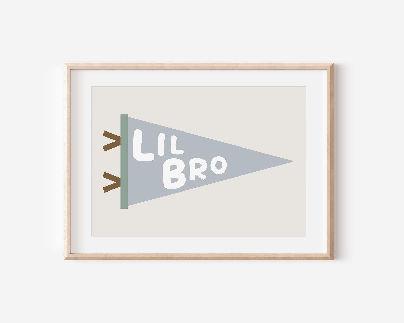 Little Bro Flag Downloadable Print, Brother Nursery Decor, Kids Room ...