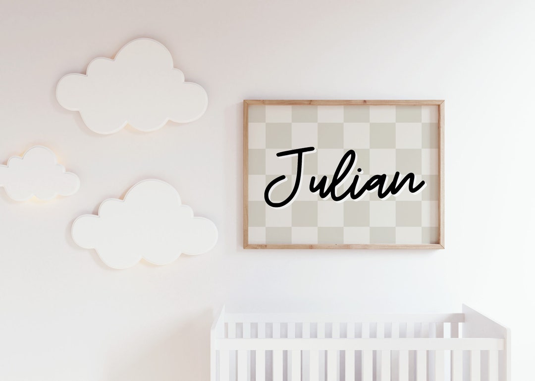 Personalized Name Sign Downloadable Print, Nursery Name Decor, Kids ...