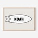Personalized Name Surfboard Downloadable Print, Nursery Name Decor ...