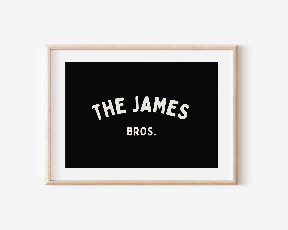 Personalized Name Brother Downloadable Print, Sibling Wall Art, Bros ...