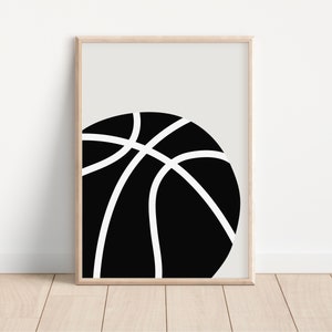 Neutral Basketball Boys Gallery Wall Set of 6 Downloadable Prints ...