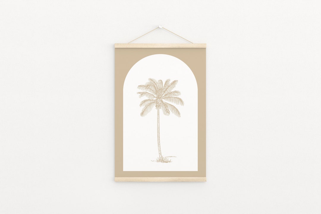 Boho Arch Palm Tree Downloadable Print Surf Nursery Decor - Etsy