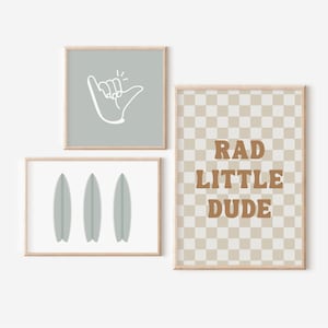 Rad Little Dude Gallery Wall Set of 3 Downloadable Prints, Boy Nursery ...