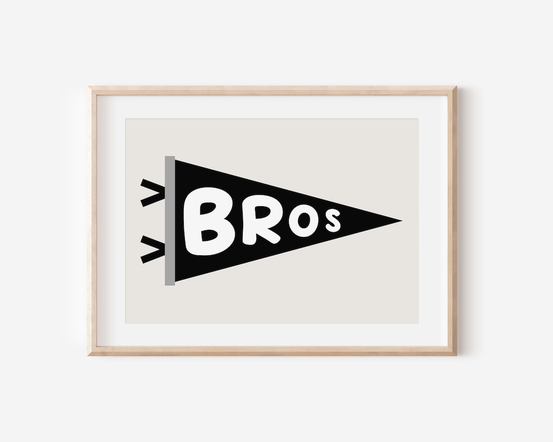 Bros Brothers Flag Downloadable Print, Brother Nursery Decor, Kids Room ...