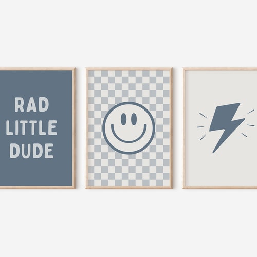 Rad Little Dude Gallery Wall Set of 2 Downloadable Prints Boy - Etsy