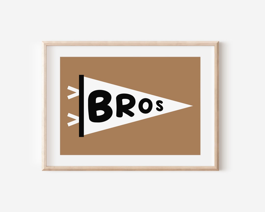 Bros Brothers Flag Downloadable Print, Brother Nursery Decor, Kids Room ...