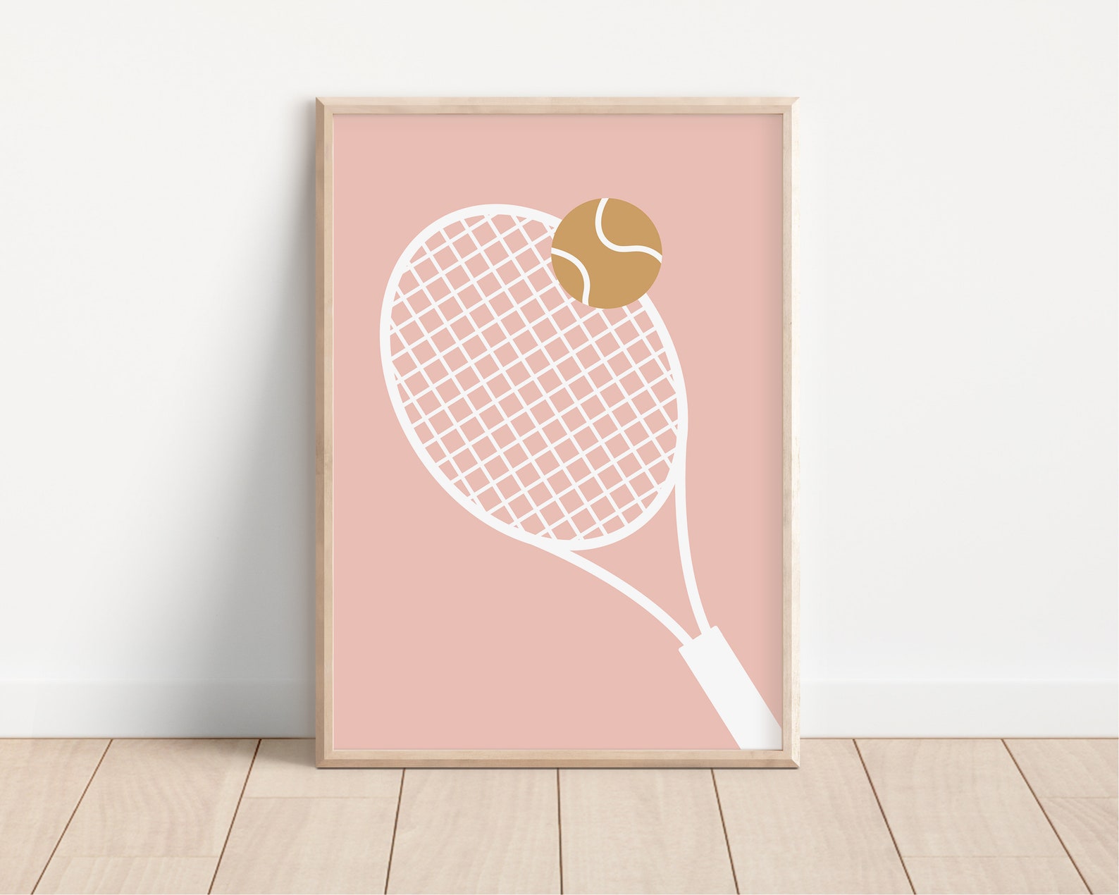 Tennis Racket Downloadable Print, Modern Minimalist Sports Nursery ...