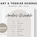 Editable Baby & Toddler Schedule Template Canva Template - Etsy