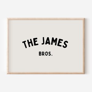 Personalized Name Brother Downloadable Print, Sibling Wall Art, Bros ...