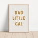 Rad Little Gal Peace Sign Gallery Wall Set of 3 Downloadable Prints ...