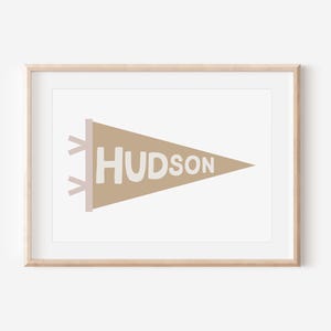 Personalized Name Flag Digital Print, Nursery Name Sign, Retro Vintage ...