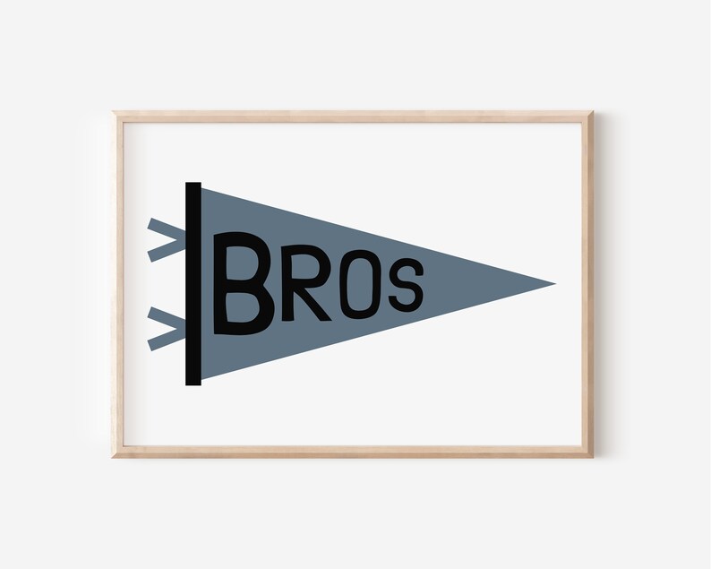 Bros Brothers Flag Downloadable Print, Brother Nursery Decor, Kids Room ...