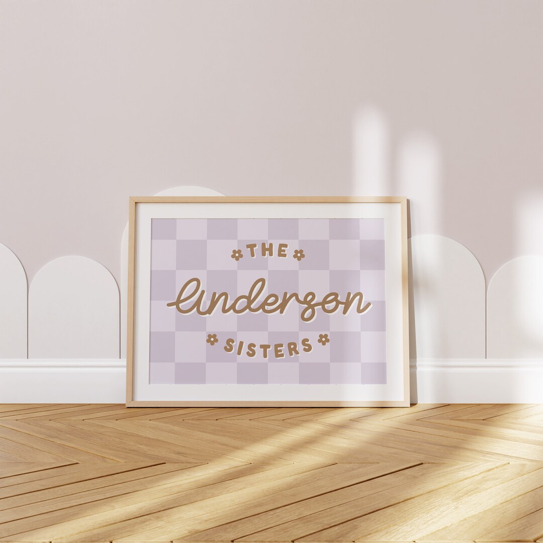 Personalized Sister Name Downloadable Print, Girls Room Decor, Kids ...