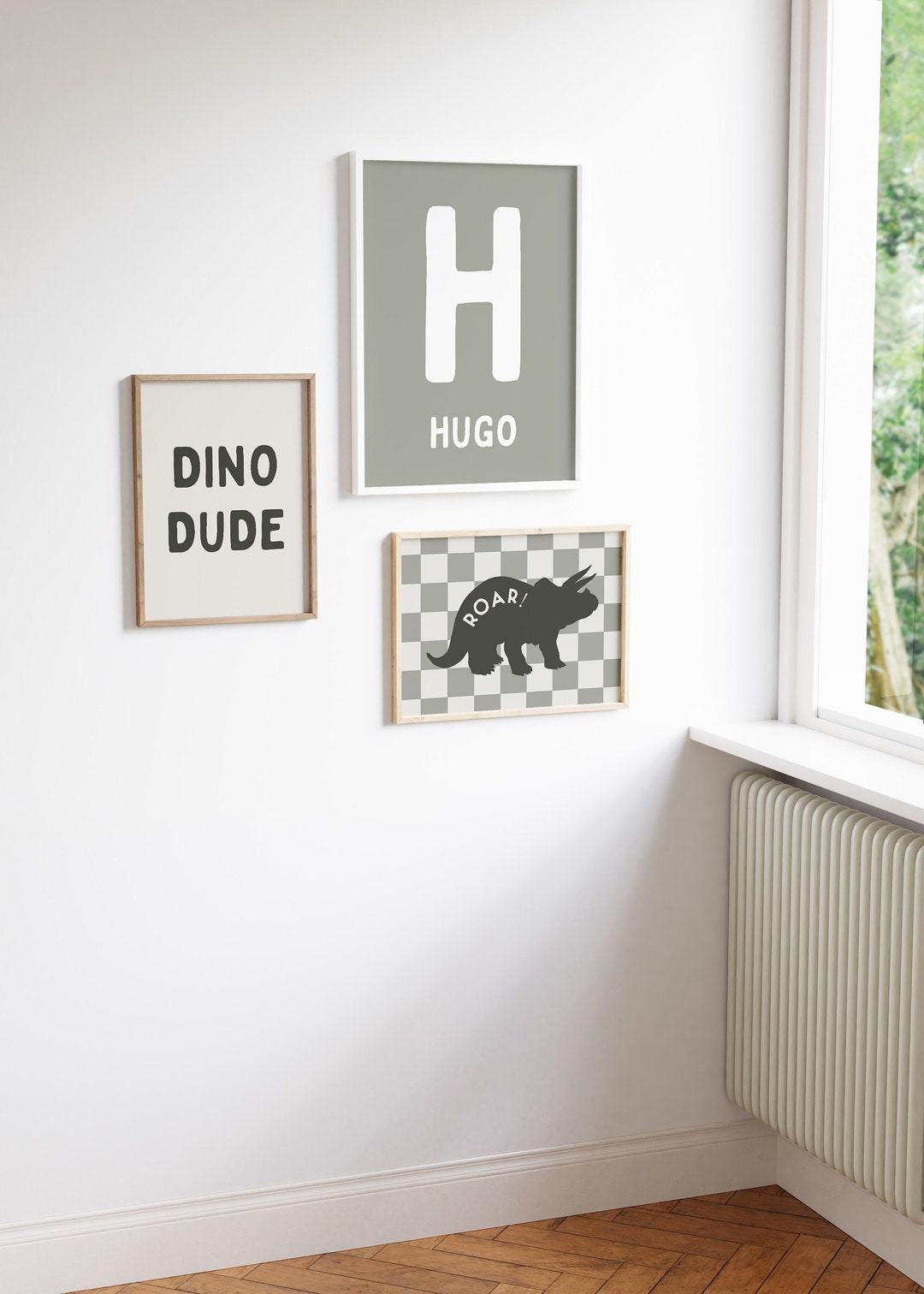 Personalized Dinosaur Dude Gallery Wall Set of 3 Downloadable Prints ...