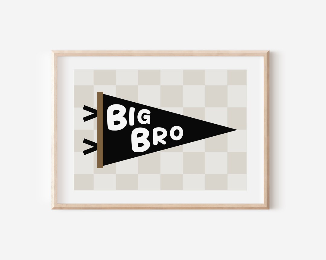 Big Bro Flag Downloadable Print, Brother Nursery Decor, Kids Room ...