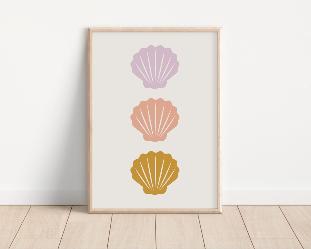 Mermaid Shell Downloadable Print, Girl Nursery Decor, Under the Sea ...