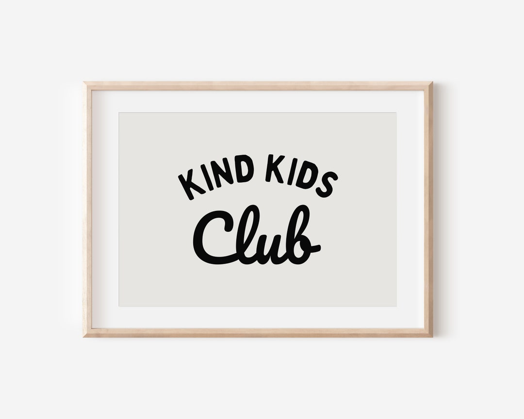 Black Kind Kids Club Downloadable Print, Modern Nursery Decor, Siblings ...