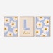 Personalized Daisy Name Digital Print, Nursery Name Sign, Retro Daisy ...