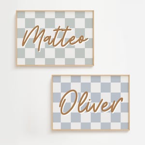 Personalized Brothers Name Downloadable Print Set of 3, Nursery Name ...
