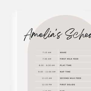 Editable Baby & Toddler Schedule Template, Canva Template, Printable ...