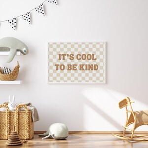It's Cool to Be Kind Downloadable Print, Nursery Decor, Kids Room, Kids ...