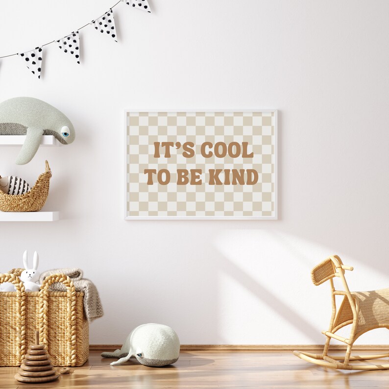 It's Cool to Be Kind Downloadable Print Nursery Decor - Etsy