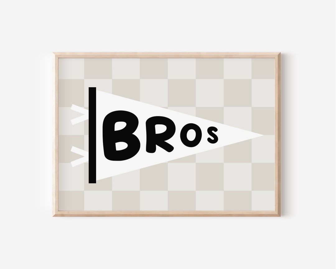 Bros Brothers Flag Downloadable Print, Brother Nursery Decor, Kids Room ...
