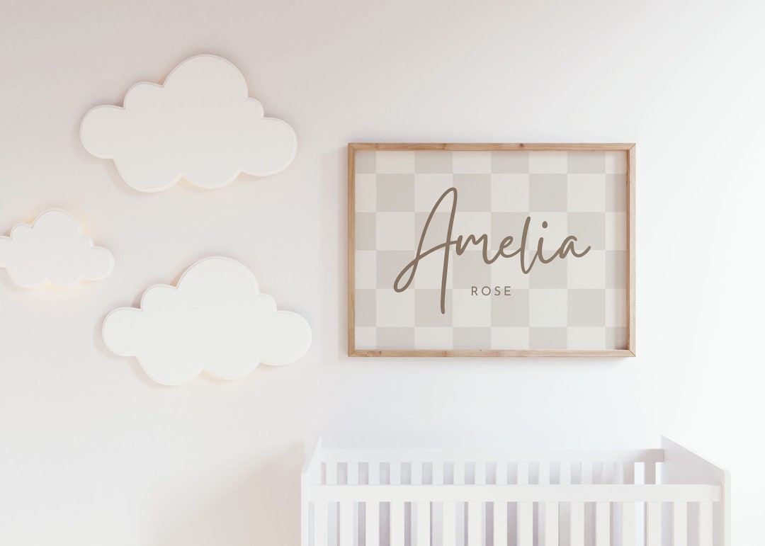 Personalized Name Sign Downloadable Print, Nursery Name Decor, Kids ...