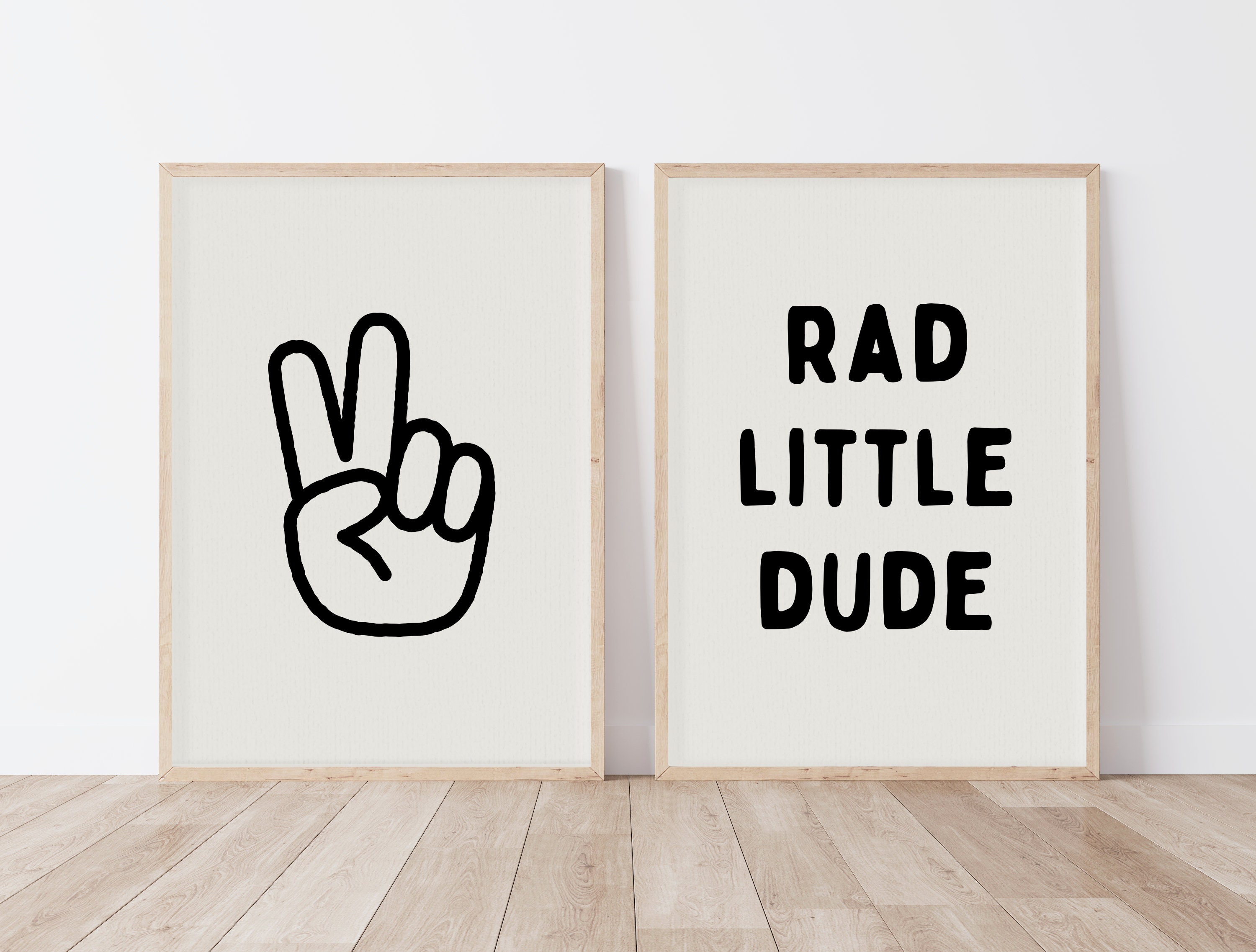 Rad Little Dude Gallery Wall Set of 2 Downloadable Prints, Boy Nursery ...
