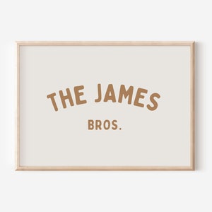 Personalized Brothers Name Downloadable Print Set of 3, Nursery Name ...