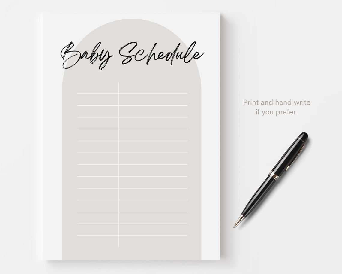 Editable Baby & Toddler Schedule Template Canva Template - Etsy