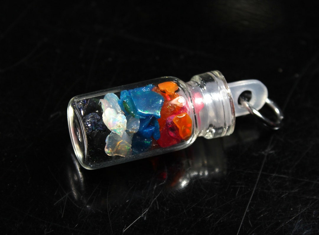 Opal Bottle Natural Ethiopian Multi Opal Rough Lot Inside Bottle Size ...