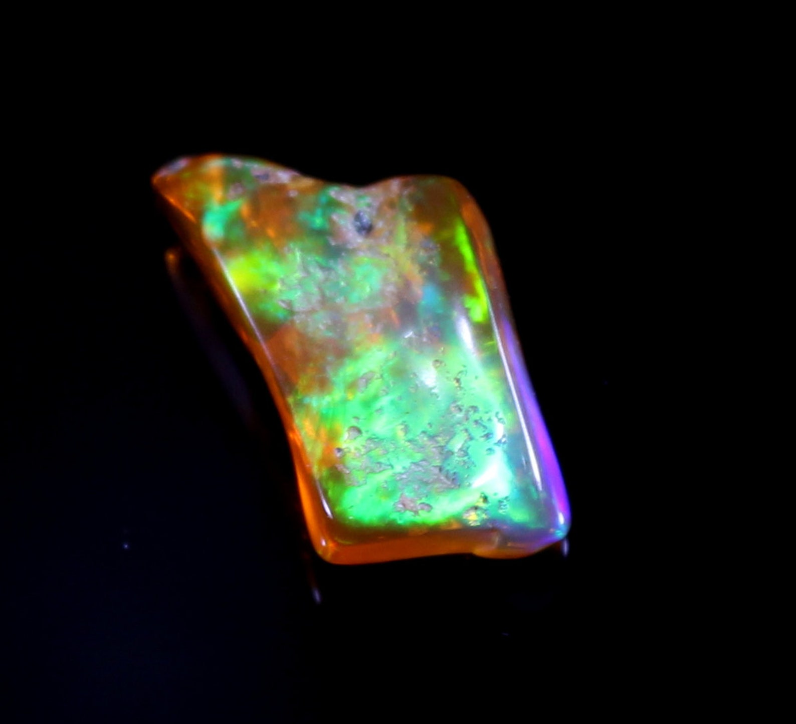 Orange Opal Opal Polished Rough Gemstone Natural Ethiopian | Etsy