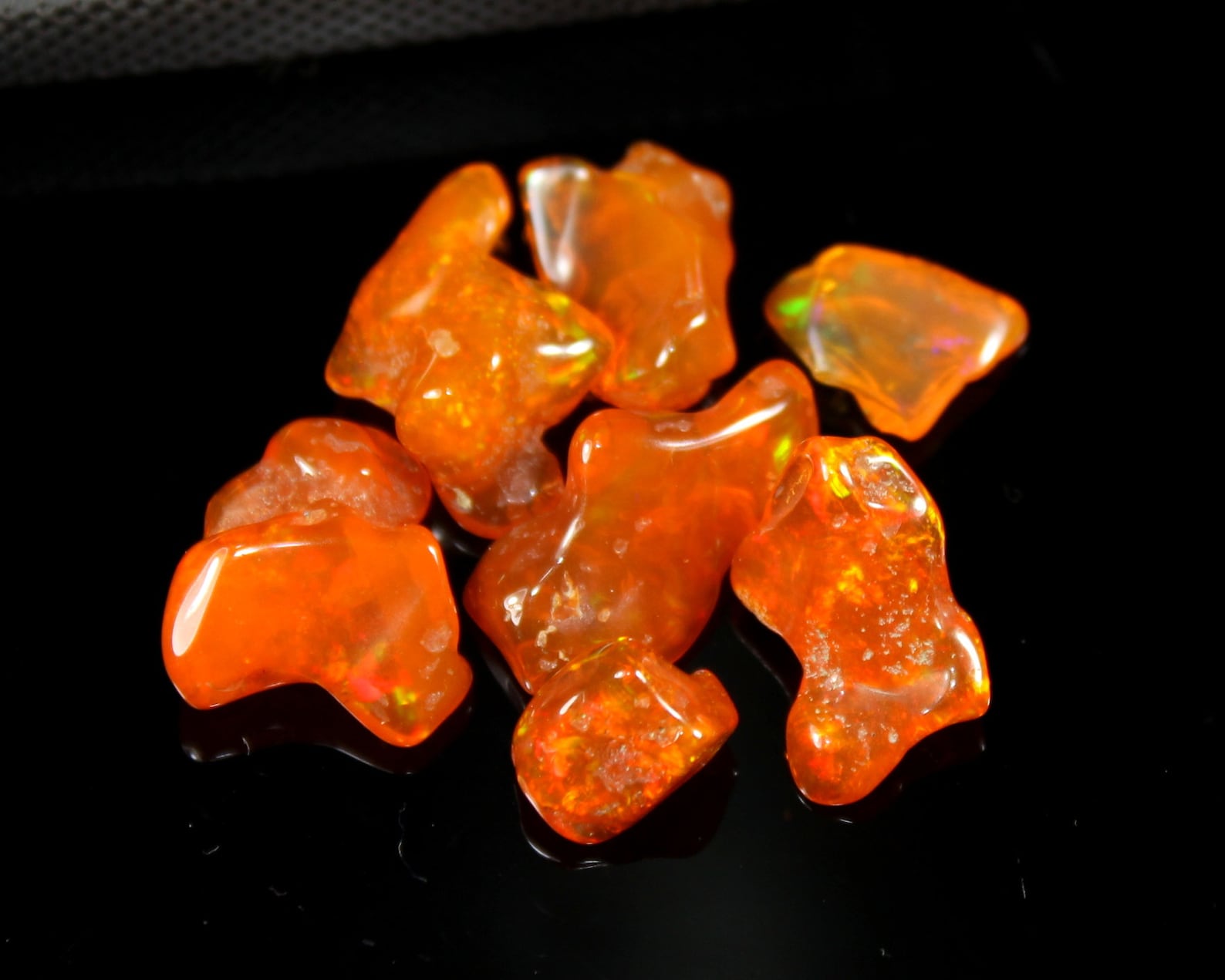 7 Pcs, AAA Orange Opal Rough, Opal Lot, Size- 7 Mm to 16 Mm, AAA ...