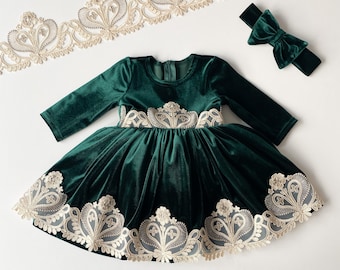 Girl Green Christmas Dress - Etsy
