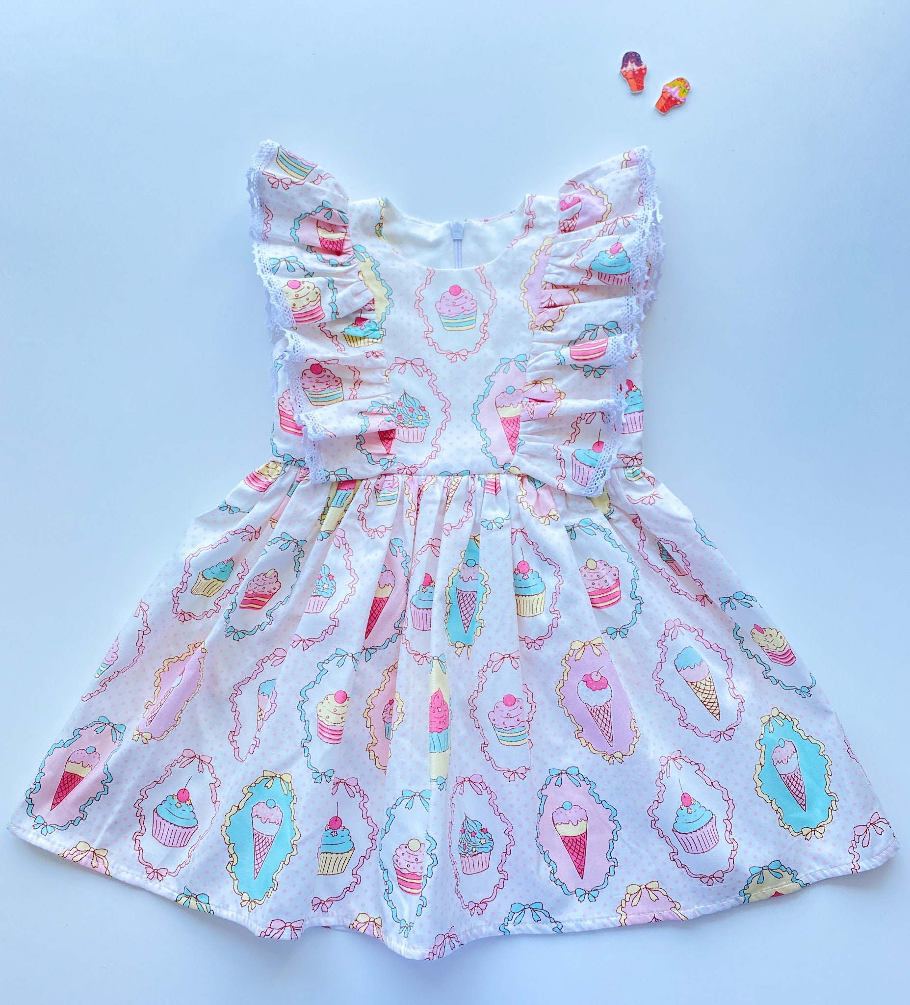 Ice Cream Outfit Sun Dress Ice Cream Party Dress Ruffle - Etsy