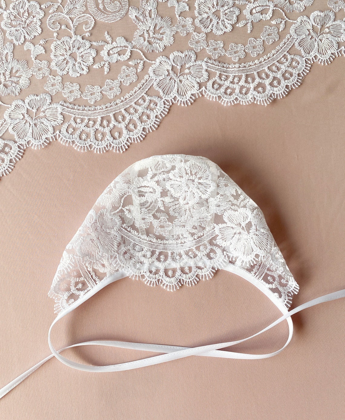 Lace Bonnet Baptism Christening Bonnet Lace Bonnet Baby Girl - Etsy