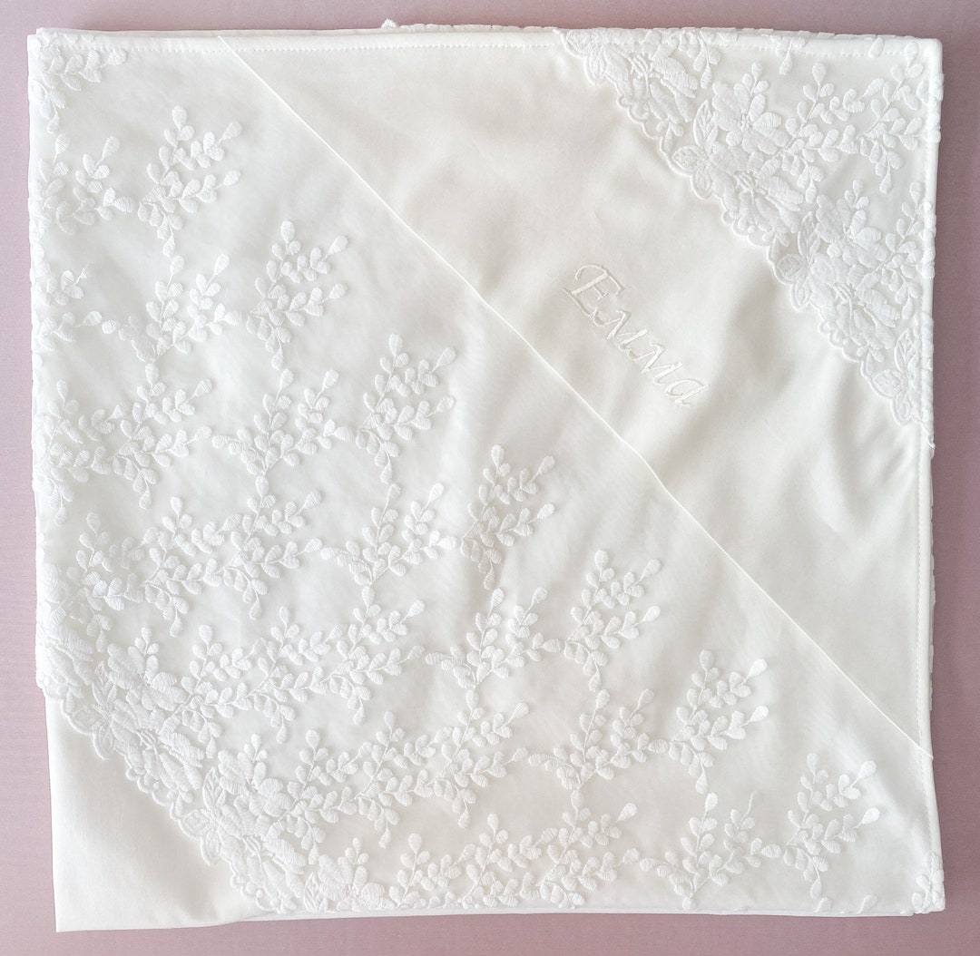 Baby Baptism Blanket Christening Blanket Personalized Embroidered ...